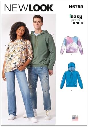 Amazon.com: Burda Mens Easy Sewing Pattern 6718 Hoodie & Sweater Top ...