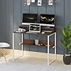BLUEWUD Corbyn Plus Study & Laptop Table with Built-in Monitor Stand ...