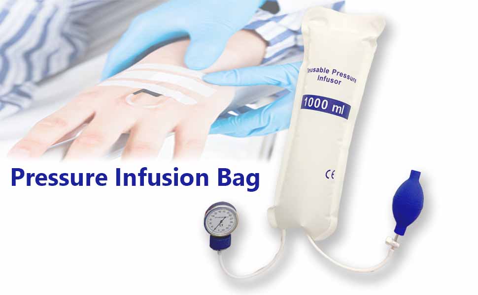 Watch Pressure Infusion Bag 1000ml IV Fluids Cuff with Gauge Pump on ...