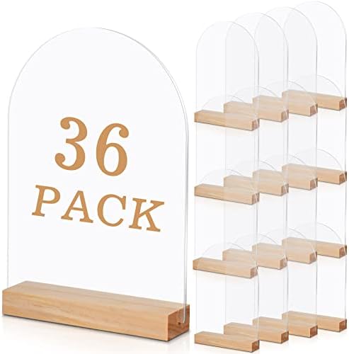 Amazon.com: 40 Pcs acrylic signs for wedding blank Clear Arch Acrylic ...
