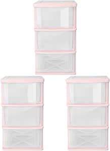 Amazon.com: Cabilock 3 Pcs Shelf Storage Box Drawer Desk Storage Desktop Storage Drawer Desk ...