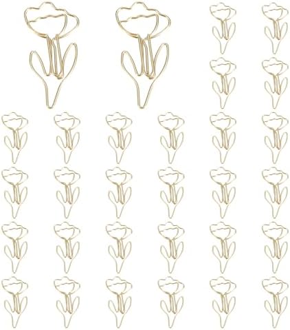 Amazon.com: Flower Paper Clips 100pcs, White Rose Shape Paper Clips ...