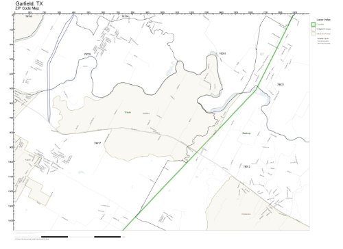 ZIP Code Wall Map of Garfield, TX ZIP Code Map Laminated: Amazon.com ...