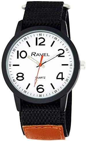 Ravel - Modern Business Watch for Men with Easy Close Strap, Black ...