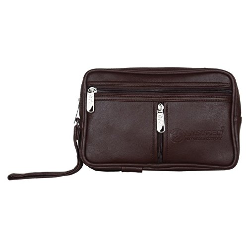 Buy Ensure Brown Leather Hand Pouch at Amazon.in