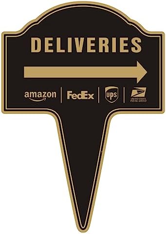 Amazon.com : Deliveries Sign with Arrow Right, Yuntarda 14"x10 ...