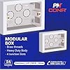 PM Cona PVC Modular Surface Box White Colour, 6703 (3 Modular) : Amazon ...