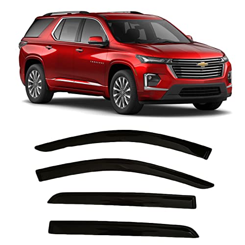Snapklik.com : 2018-2023 Tape-On Side Window Visor Deflectors For ...