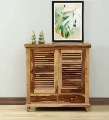 M K Furniture Solid Sheesham Wood Shoe Rack (Finish- Rustic Teak Finish ...