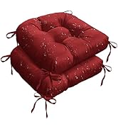 Amazon.com: TESICA Set of 1 Indoor Outdoor Burgundy Chair Cushion ...