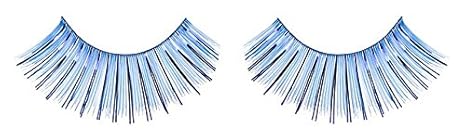 Amazon.com: Zinkcolor Blue Foil False Eyelashes C007 Dance Halloween ...