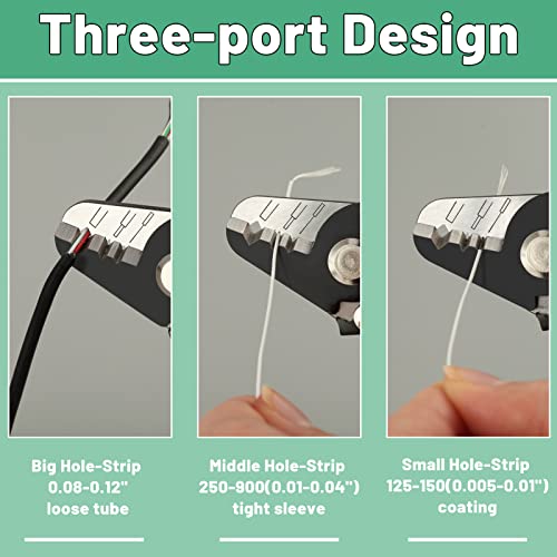 SPEEDWOX 3 Hole Fiber Stripper Precision Wire Stripper 5.6-Inch Cable ...
