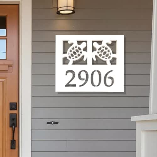 Amazon.com: Sea Turtle Address Sign, Weatherproof PVC House Numbers ...