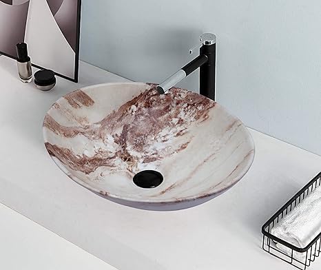 KEATON Ceramic Designer Tabletop Vessel Sink Counter Top Wash Basin For ...