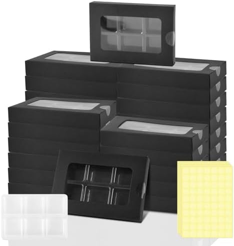 Amazon.com: 50 Pcs Gift Boxes for Wax Melts Plastic Mold with Box Wax ...