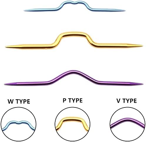 12 Pieces Knitting Cable Needle Crooked Twist Curved Hand Knit Needles ...