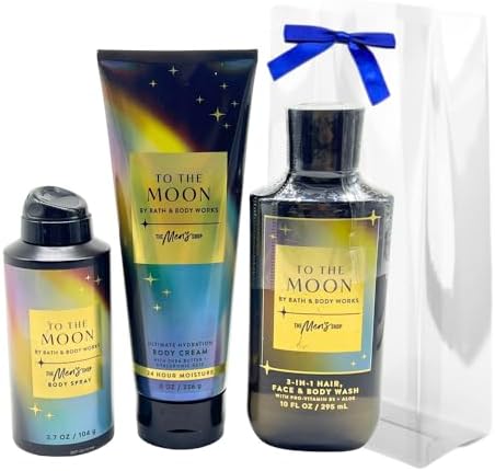 Amazon.com : Bath & Body Works TO THE MOON Men's Body Spray, Body Cream ...