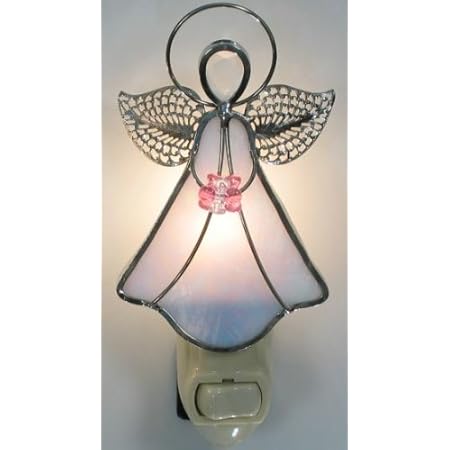 Stained Glass Angel Night Light - PINK - Amazon.com