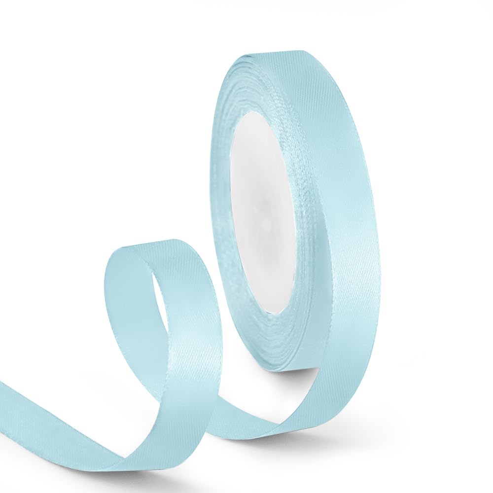 Amazon.com: HimBen 5/8 Inch 25 Yards Satin Ribbon Light Blue, Solid ...