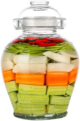 Amazon.com: Large Traditional Sichuan Chinese Glass Fermenting Jar with ...