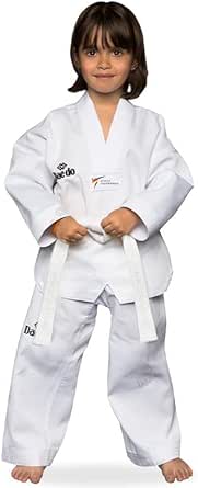 Amazon.com: Daedo Taekwondo Beginner Uniform - WT Recognized, International Standards, White V ...