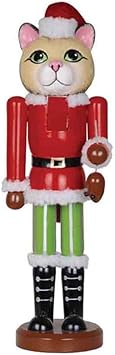 Amazon.com: Santa's Workshop Holiday Home Decor 14" Christmas Cat ...