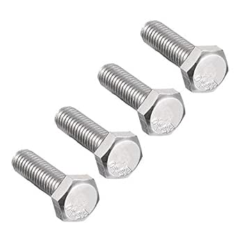 uxcell M6 Left Hand Hex Head Bolt M6-1 x 20mm UNC A2-70(304) Stainless ...
