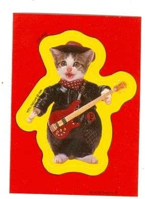 Musician Kitten trading card sticker #42 1983 Perlorian Cats of Valor ...
