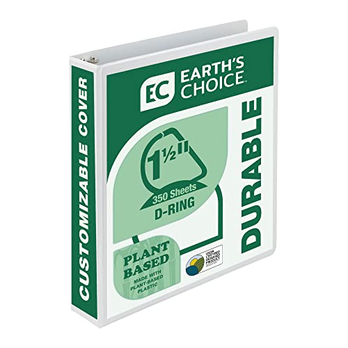 Snapklik.com : Earths Choice, 1.5-Inch Durable D-Ring View Binder, Up ...