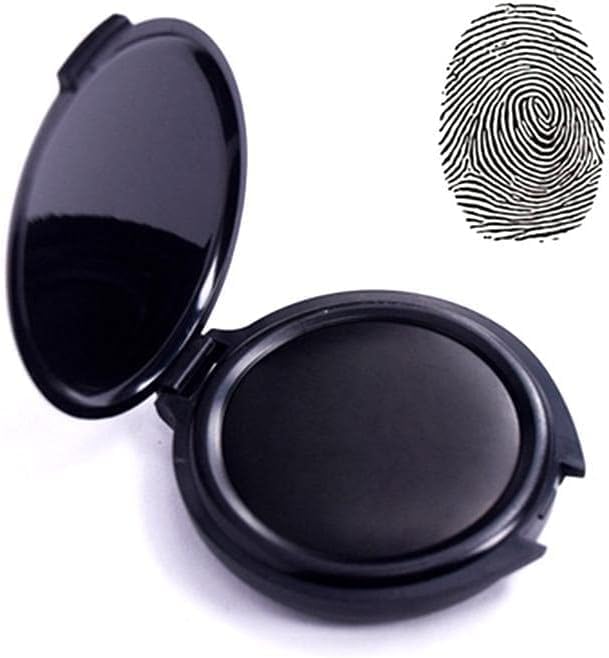 Amazon.com : 1Pack Black Fingerprint Ink Pad, Thumbprint Ink Pad Ink ...