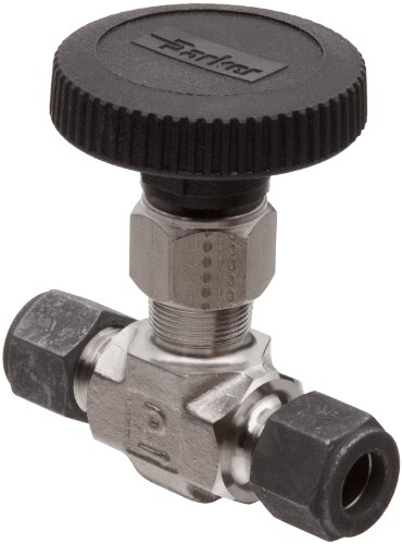 Parker 316 Stainless Steel Inline Process Needle Valve with PTFE Stem ...