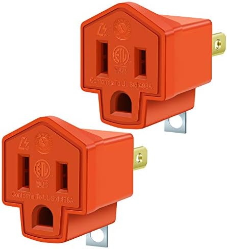TENINYU Grounded Adapter 3-Prong to 2-Prong Outlet Converter - 3 Pin to ...