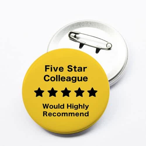 Amazon.com: 5 Star Colleague Pin Button Badge | Five Star Work ...