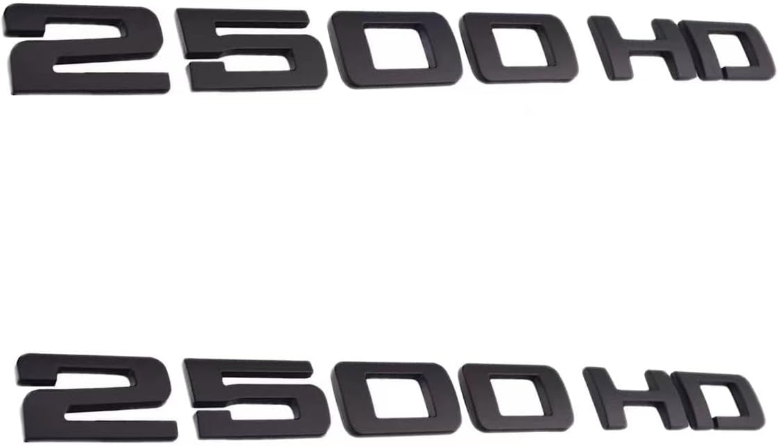 Amazon.com: YUGEYE 2pcs 2500HD 2500 HD Nameplates Emblems 3D Decal ...