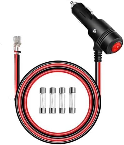 Amazon.com: 12/24V 3FT 16AWG Fused Replacement Cigarette Lighter Male ...