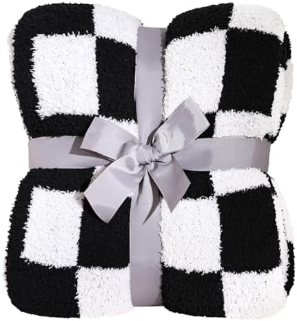 Amazon.com: CozeCube Checkered Blanket, Ultra Soft Cozy Blue Checkered ...