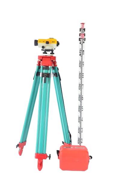 SUN AUTO LEVEL DSC- 240 WITH LEVELING STAFF- 4 MTR & ALUMINIUM TRIPOD ...