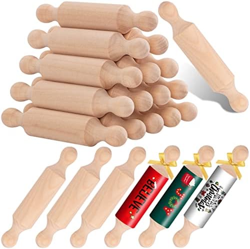 Amazon.com: 20PCS Mini Rolling Pins for Crafts, Small Wooden Dough ...