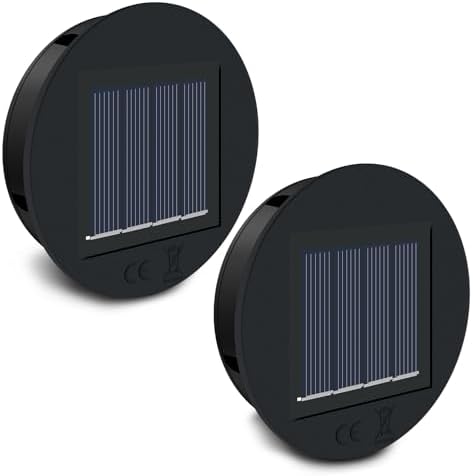 Solar Light Replacement Top 2 Pack (Top Size 8cm, Bottom Size 7cm) LED ...
