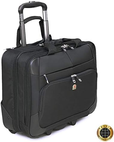 Hand Luggage Large Wheeled Laptop Case Roller Bag Pilot Case 15.6 ...