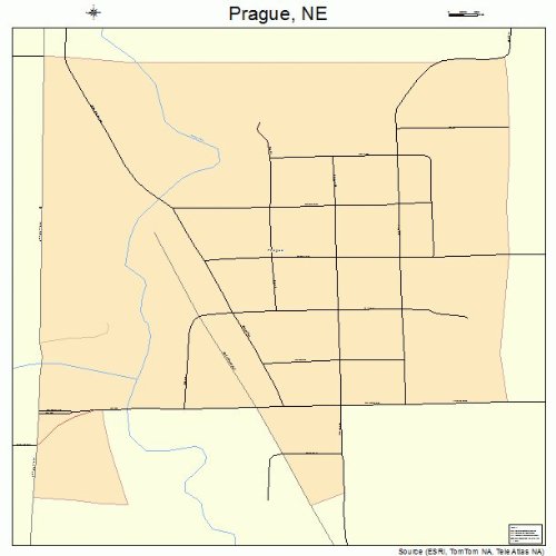 Amazon.com: Large Street & Road Map of Prague, Nebraska NE - Printed ...