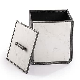 SPREAD SPAIN Leatherite Square-Shaped Openable Dustbin & Trash Can For ...