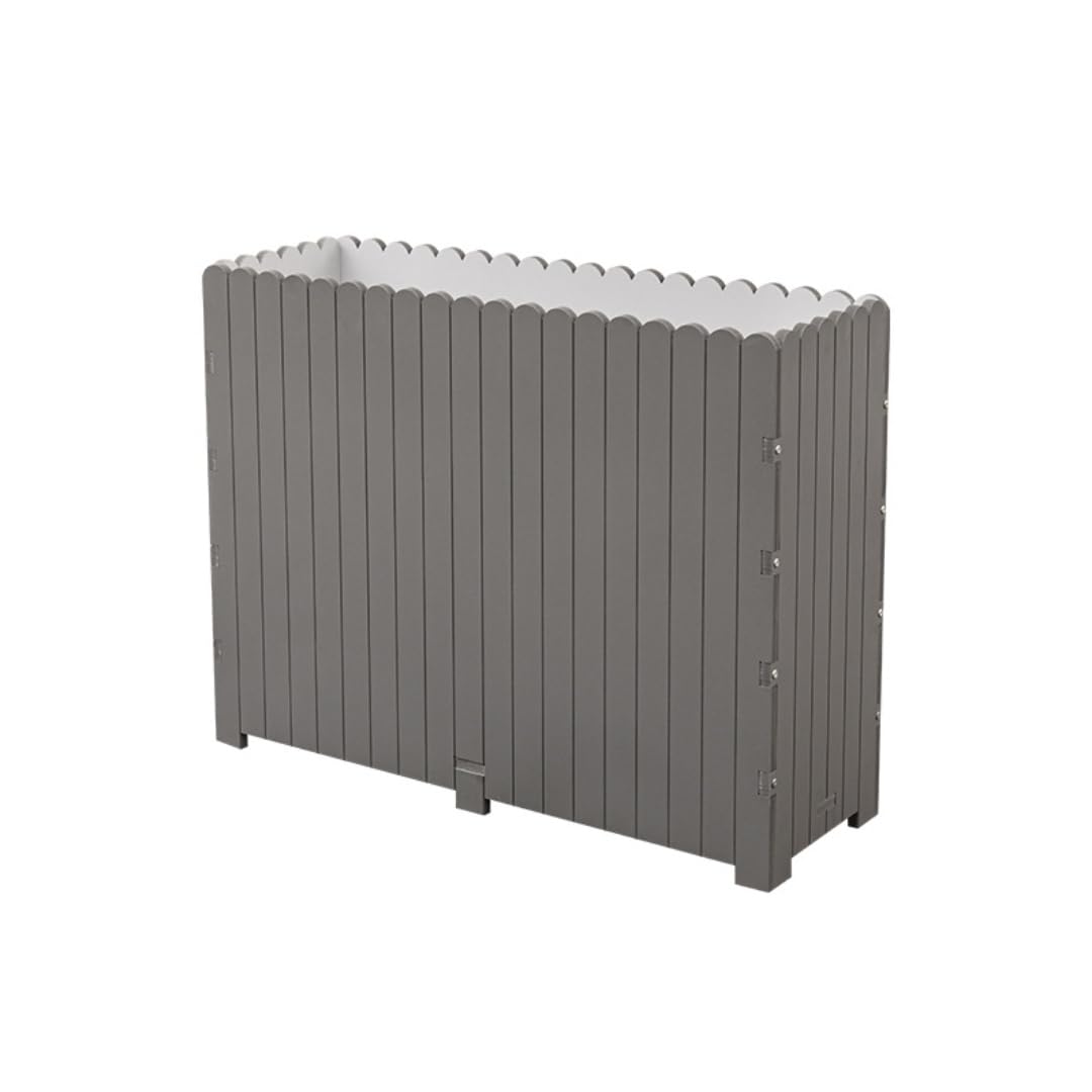 Amazon.co.jp: Jiza 組み立て簡単 ガーデンボックス プランターボックス プラスチック 鉢植え 入れ花 植物 栽培ブラウン 鉢用品 大型プランター 莱園キット スクエア ...