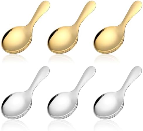 Amazon.com: 6PCS Tablespoon Scoop Short Handle Scoops for Food, Gold ...