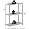 Amazon.com: Furinno Turn-N-Tube Book Shelf, 3-Tier Bookshelf, Bookcase ...