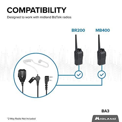 Snapklik.com : Midland BA3 Concealed Headset For Business Radios Clear ...