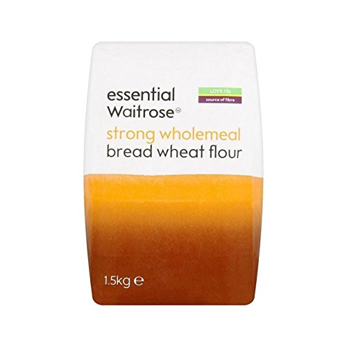 Amazon.com: Flour Strong Wholemeal Bread Flour essential Waitrose 1.5kg ...