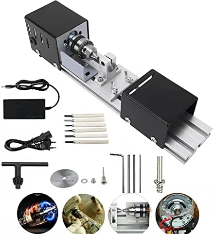 Amazon.com: Mini Wood Lathe Machine Multi-Purpose Type Desktop Power ...