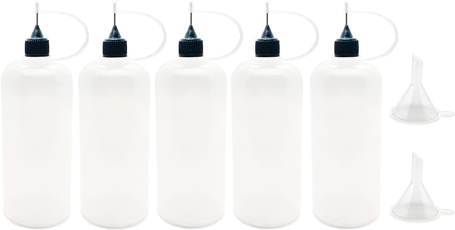 Amazon.com: 6 Pcs 4 Ounce Needle Tip Glue Bottle 120ml Plastic Dropper ...