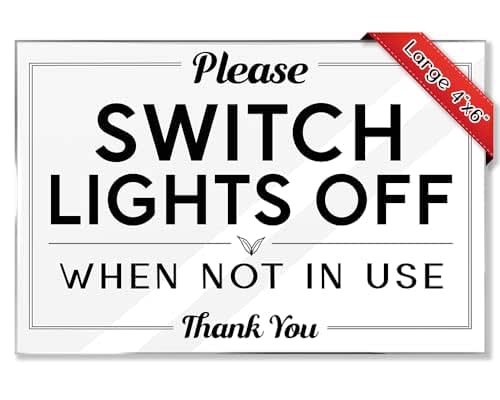 Amazon.com: Airbnb Essentials For Hosts-Lights Off Reminder Sign-3 Pack ...